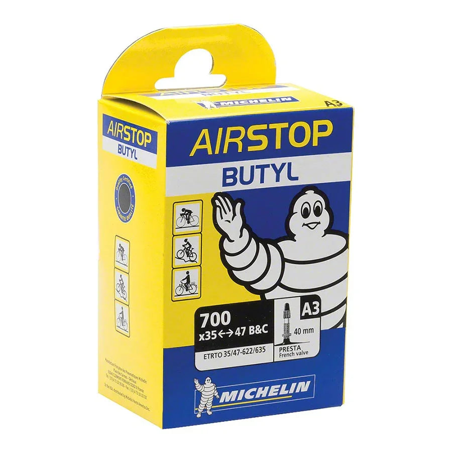 Michelin Airstop Butyl 700c Presta Valve Bike Tube – Bicycle Warehouse