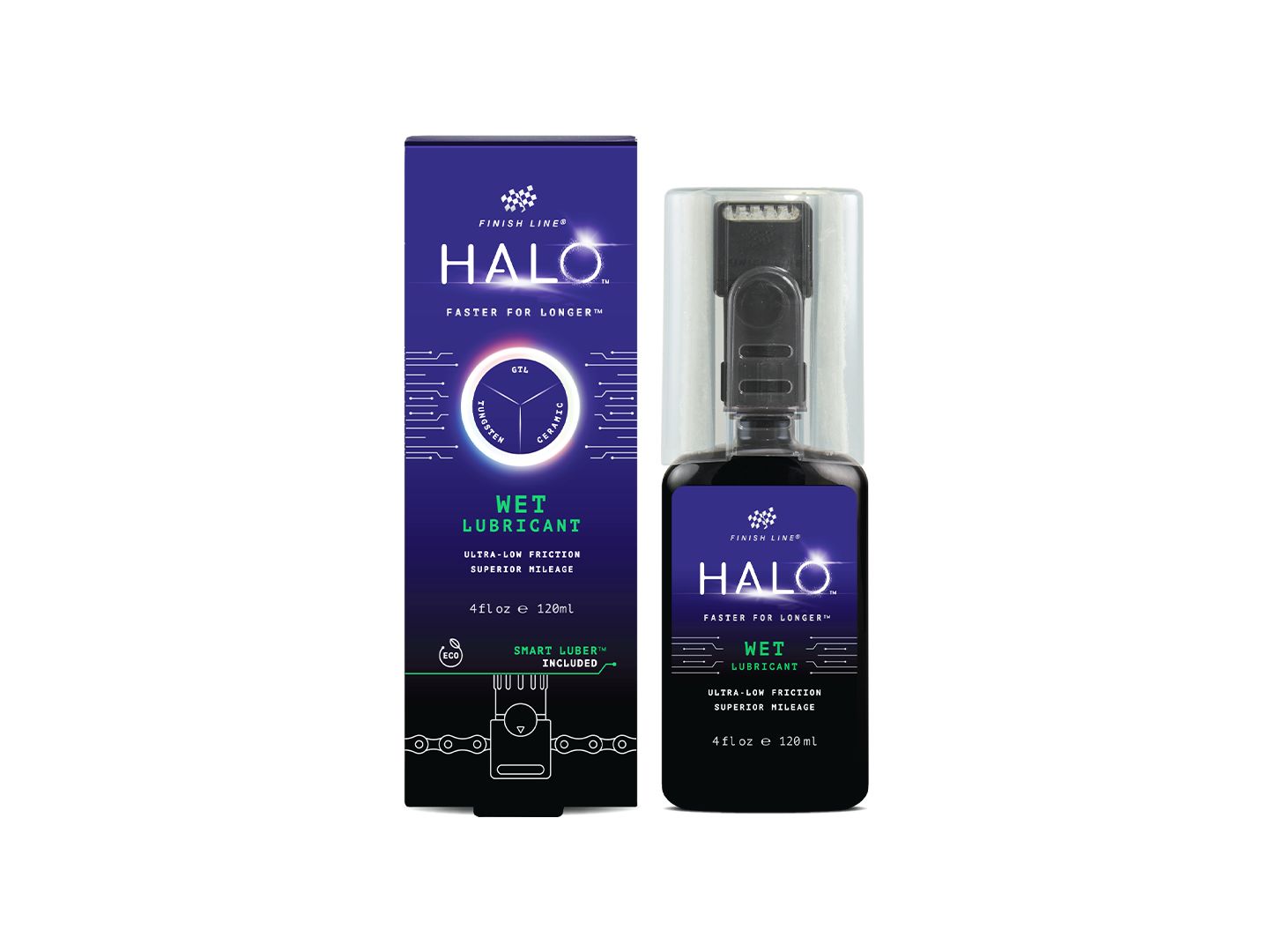 Finish Line Halo Wet Drip Bike Chain Lube - 4oz – Bicycle Warehouse